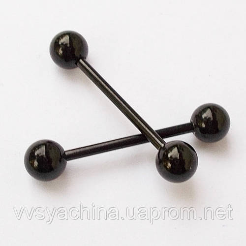 Пирсинга языка. Штанга 18 мм с шариками 5мм. Медицинская сталь ...