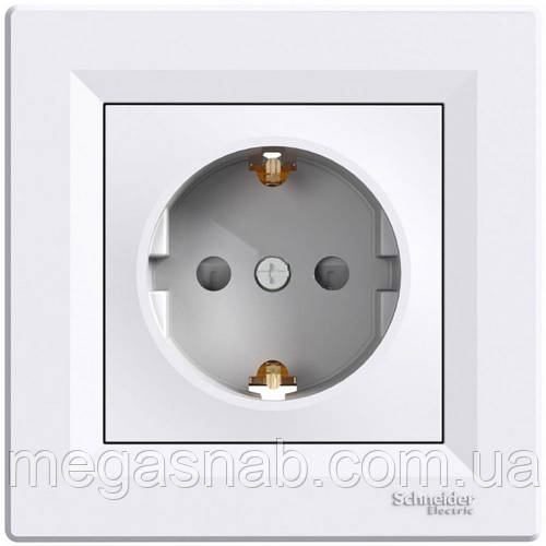 Розетка с з/к со шторками белая Schneider ASFORA EPH2900221 белая, цена: 166.99 ₴, купить на Prom.ua
