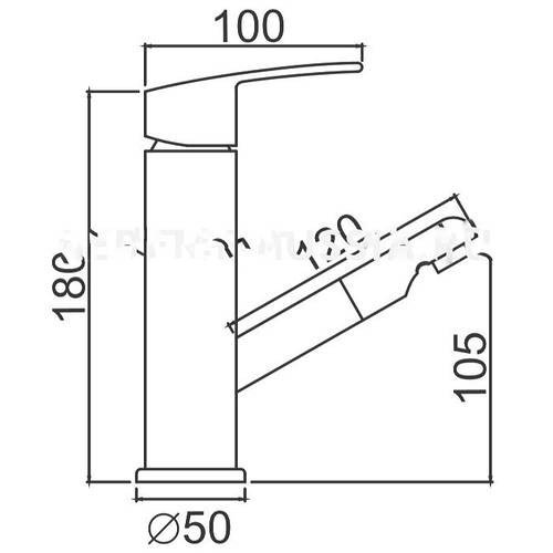Смеситель для умывальника с выдвижной воронкой Lamber 14835 (ID ...