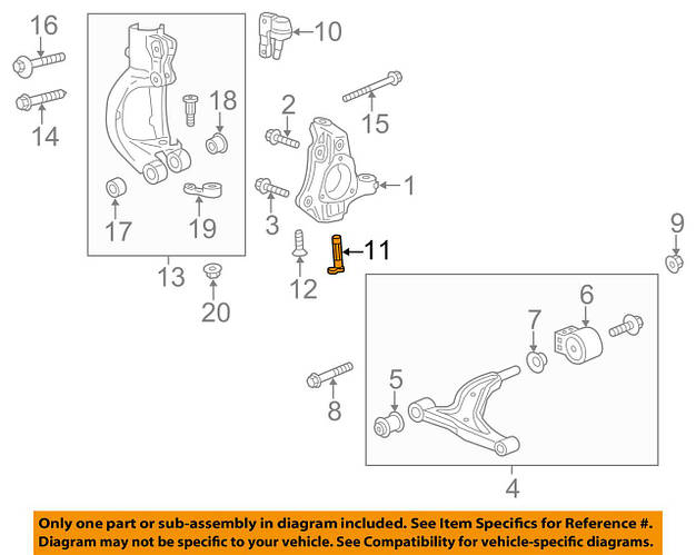 Купить Шкворень поворотного кулака нижний GM 23315420 OPEL Astra-J 3 ...