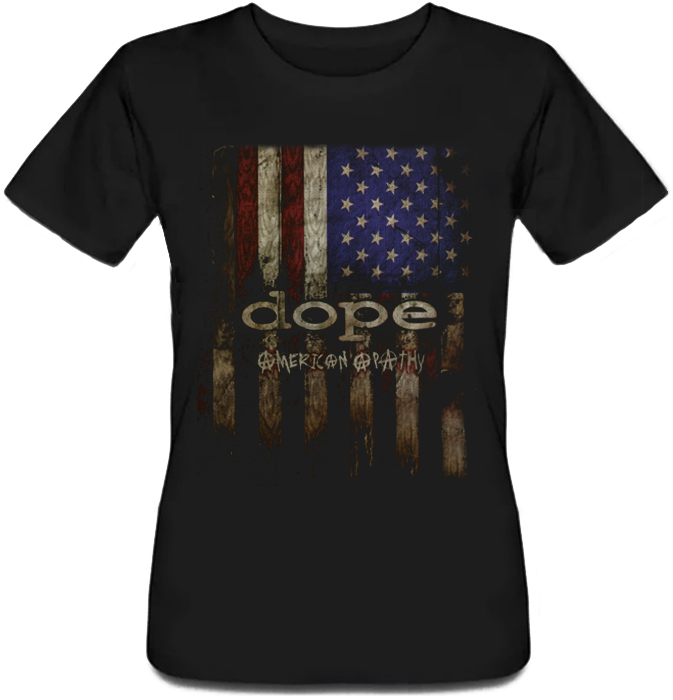 Жіноча футболка Dope - American Apathy (чорна) (ID#1040596131), ціна ...