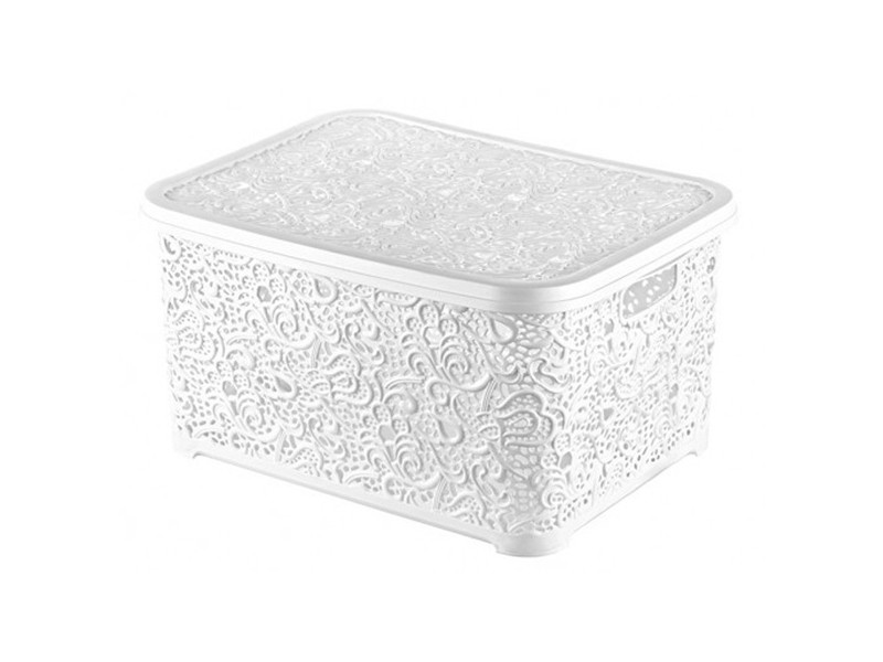 Корзина с Крышкой Ажурная, Efe Plastics 10 Л, Белая — Купить Недорого ...