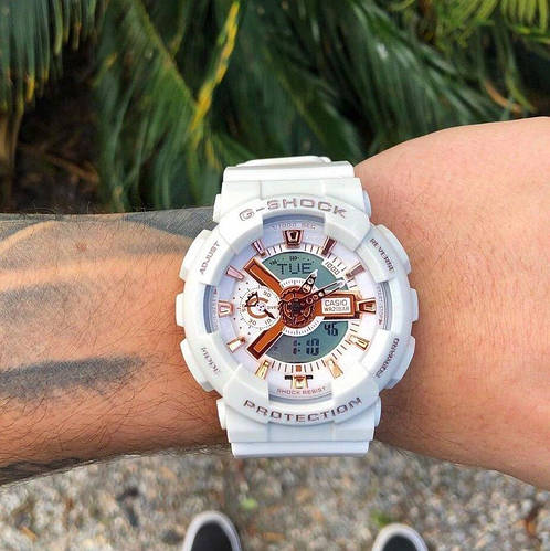 Мужские спортивные часы Casio G-Shock GA-110 касио джи шок белые, цена ...