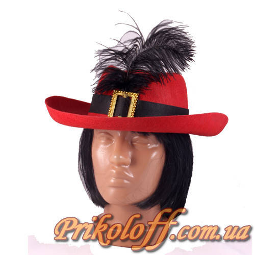 Купить Шляпа "Мушкетера" с пером, цена 155 грн — Prom.ua (ID#115201093)