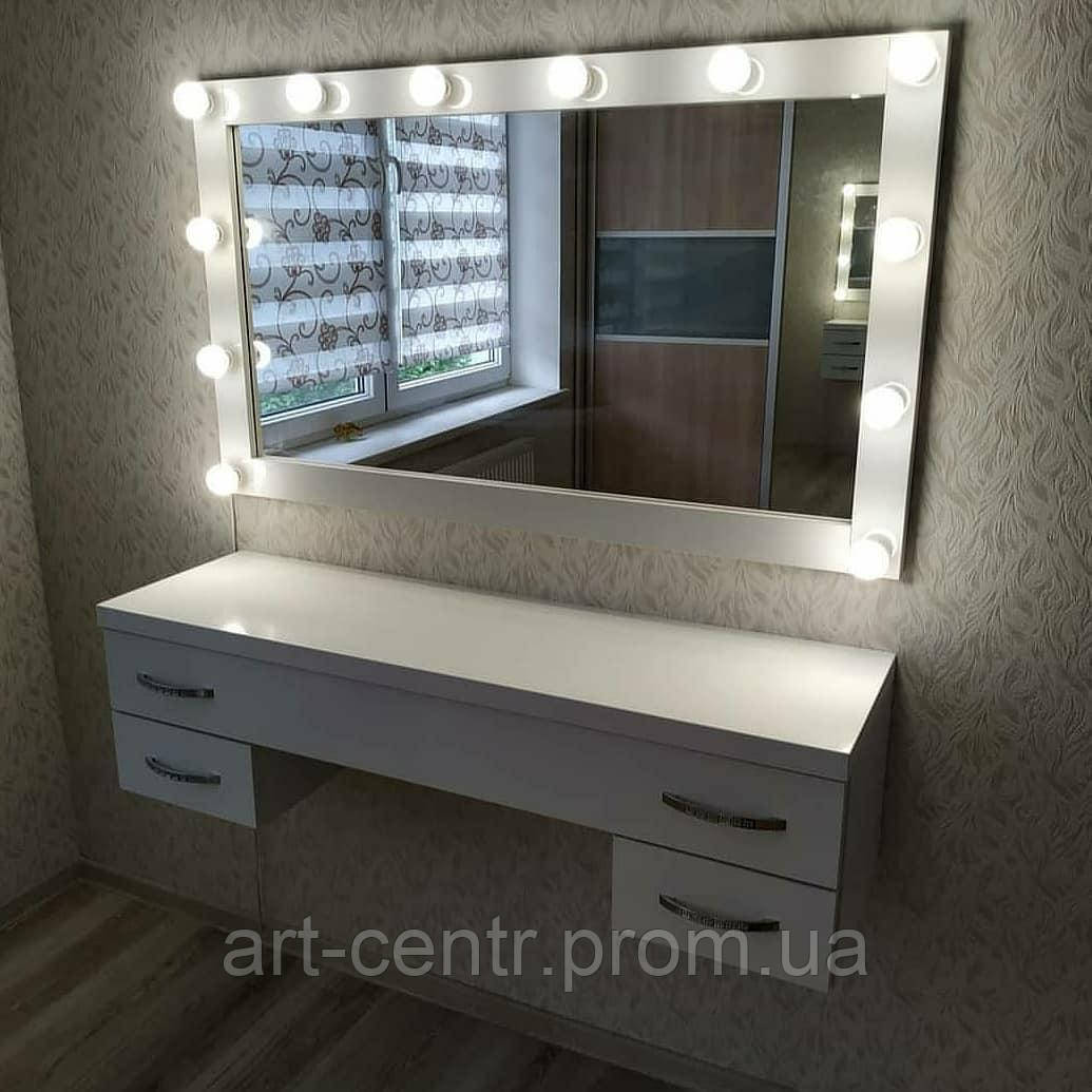 Купить Навесной столик для макияжа с зеркалом, центральный ящик с ...
