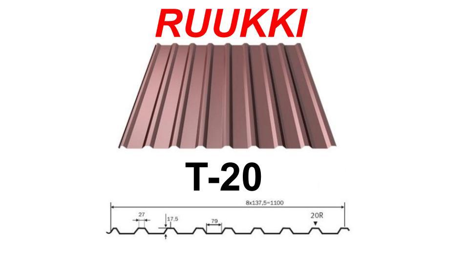 Профиль "Ruukki T-20-30W-1090 - 0,5мм", CROWN BT • RUUKKI 40 RR 32 ...