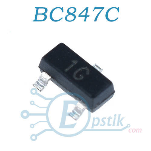 BC847C, (1G), транзистор биполярный, NPN, 45В 100мА, SOT23, цена 0.57 ...