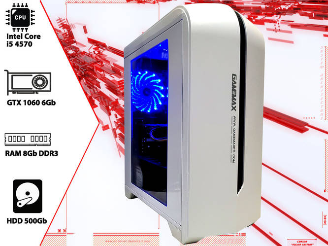 Игровой ПК Intel Core i5 4570, GTX 1060 3Gb, DDR3 16Gb, 500Gb (ID#1046038117), цена: 10500 ...