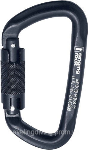 Купить Карабин Singing Rock Keylock D Carabiner Twist Lock 30kN, цена ...