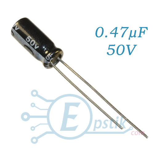 Конденсатор 0.47uF 50V, (5*12) 105°C: продажа, цена в Гайвороне. Конденсаторы от "Epstik ...