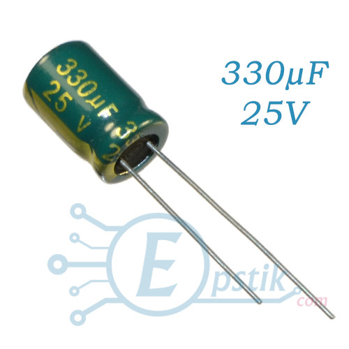 Купити Конденсатор 330uF 25V, (8*12) 105°C, Low ESR, ціна 3.50 ₴ - Prom ...