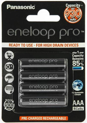 Купити Акумулятори Panasonic Eneloop Pro AAA/HR03 NI-MH 930 mAh BL 4 шт ...