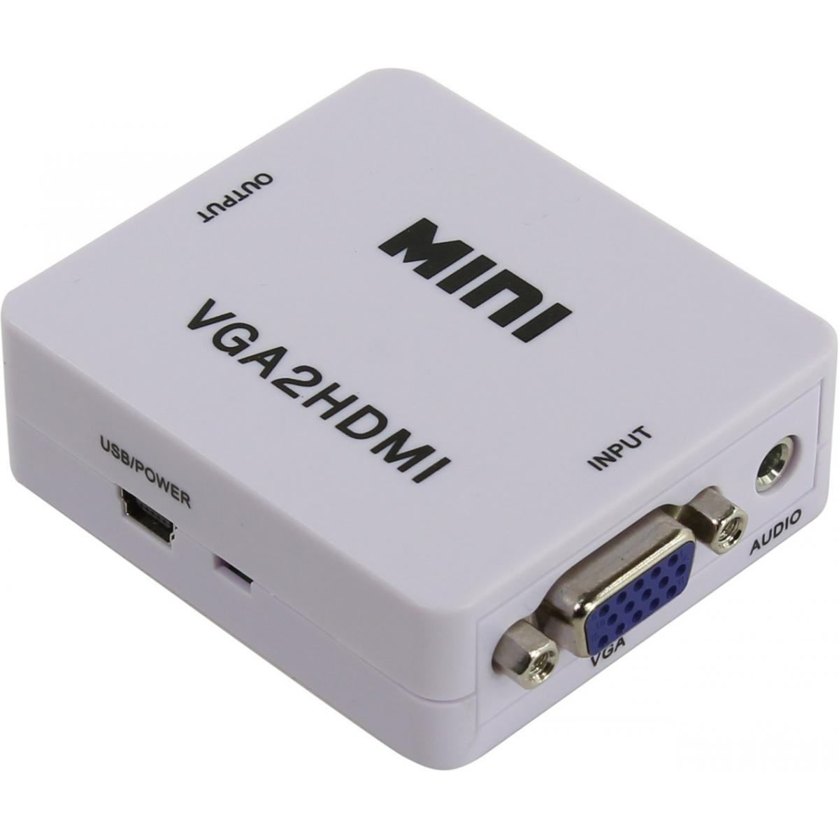 Конвертер Переходник VGA на HDMI Адаптер со Звуком LVD VGA2HDMI 5027 ...