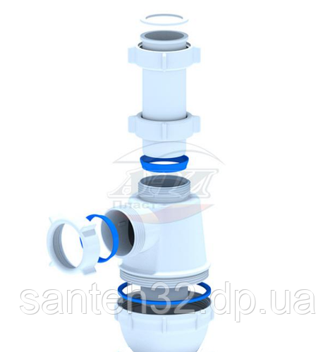 Сифон ANI Plast A 0120 1 1/2"х40 без выпуска, без гофры (ID#1049902882 ...