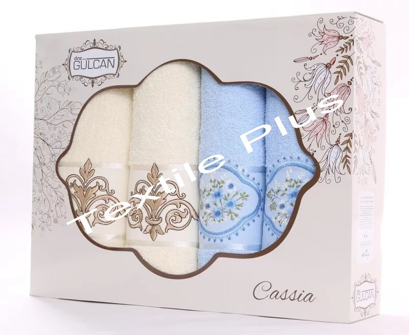 Набір рушників 4 шт Gulcan Cassia купити за найкращою ціною в Хмельницькому від компанії