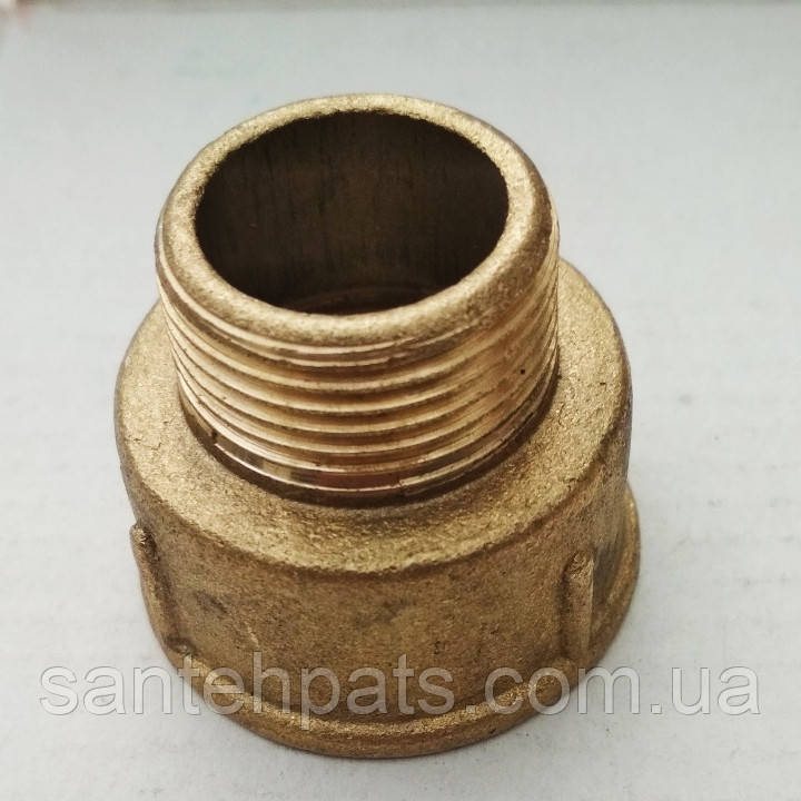 Латунный Переходник 3/4" Наружная Резьба на 1" Внутренняя Резьба ...