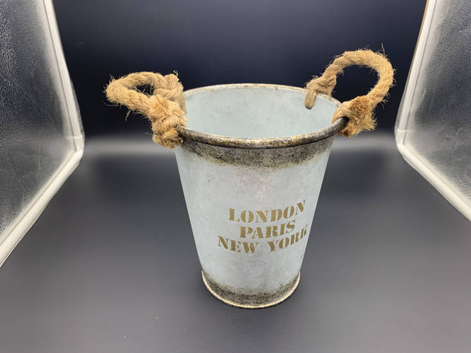 Купить Ведерки для декора металлические разноцветные с узором и шнурком ...