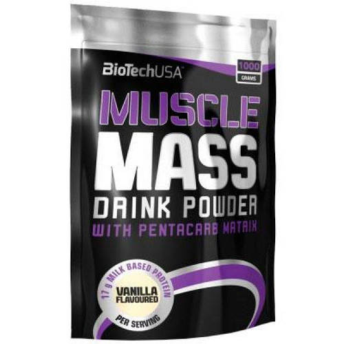 Купити Гейнер "Muscle Mass" BioTech, клубника, 1000 г, ціна 681 ...