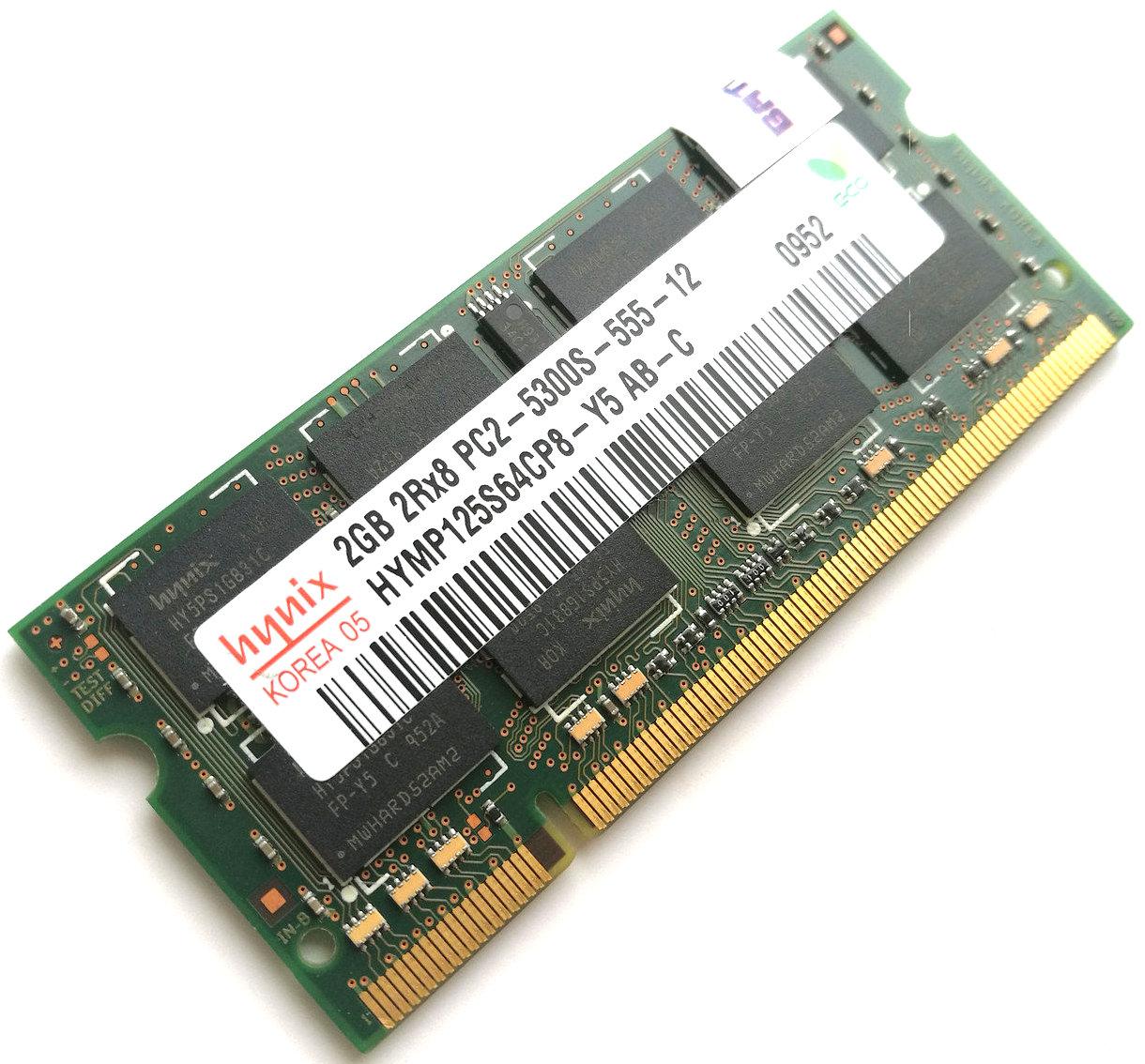 Оперативная память для ноутбука Hynix Sodimm Ddr2 2gb 667mhz 5300s Cl5