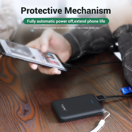 Купить УМБ Power Bank Topk Mini 2xUSB 5000 mAh черный (TK0503-BL), цена ...