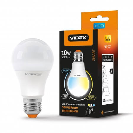 Купити LED лампа з регулюванням кольоровості VIDEX A60eC3 10W E27 3000k/4100k/6200k 220V (VL ...