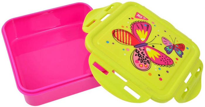 Купить Контейнер для еды, детский Yes Butterfly 380 мл розовый, цена ...