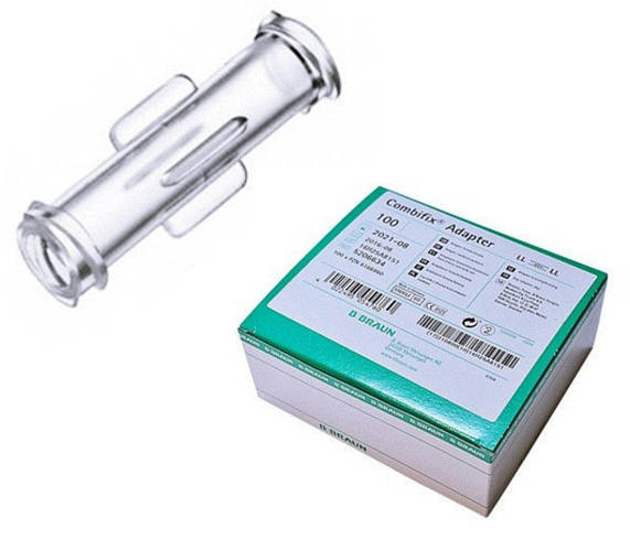 B.Braun Combifix Адаптер зовнішня різь з обох боків (f/f), прозорий ...