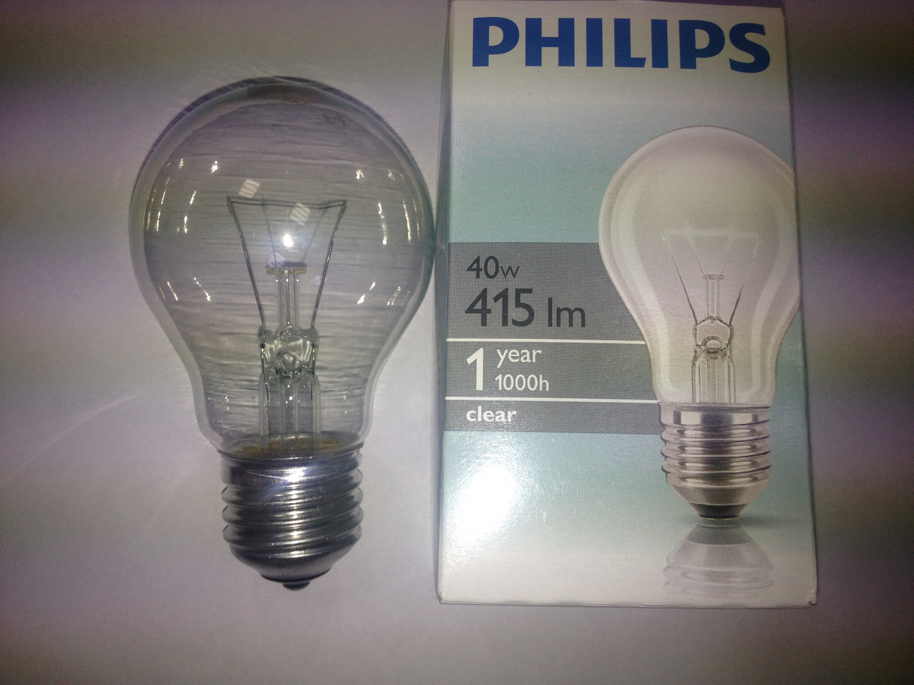 Лампа накаливания Филипс 220-40 прозр, A55 Philips 40w: продажа, цена в ...