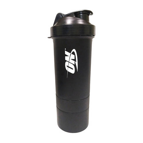 Optimum Nutrition Shaker ON 3 in 1 with Metal Ball Gunsmoke Black 600 ...