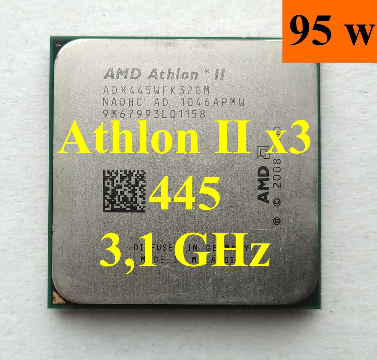 Процессор (б/у) AMD Athlon II X3 445, 3,1ГГц, sAM3, Tray ADX445WFK32GM ...