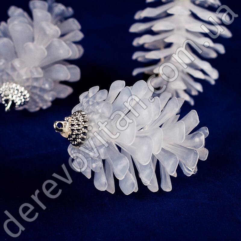 Ялинкова іграшка Шишка соснова біла пластик Id 1059575495 цена 35 ₴ купить на Prom Ua