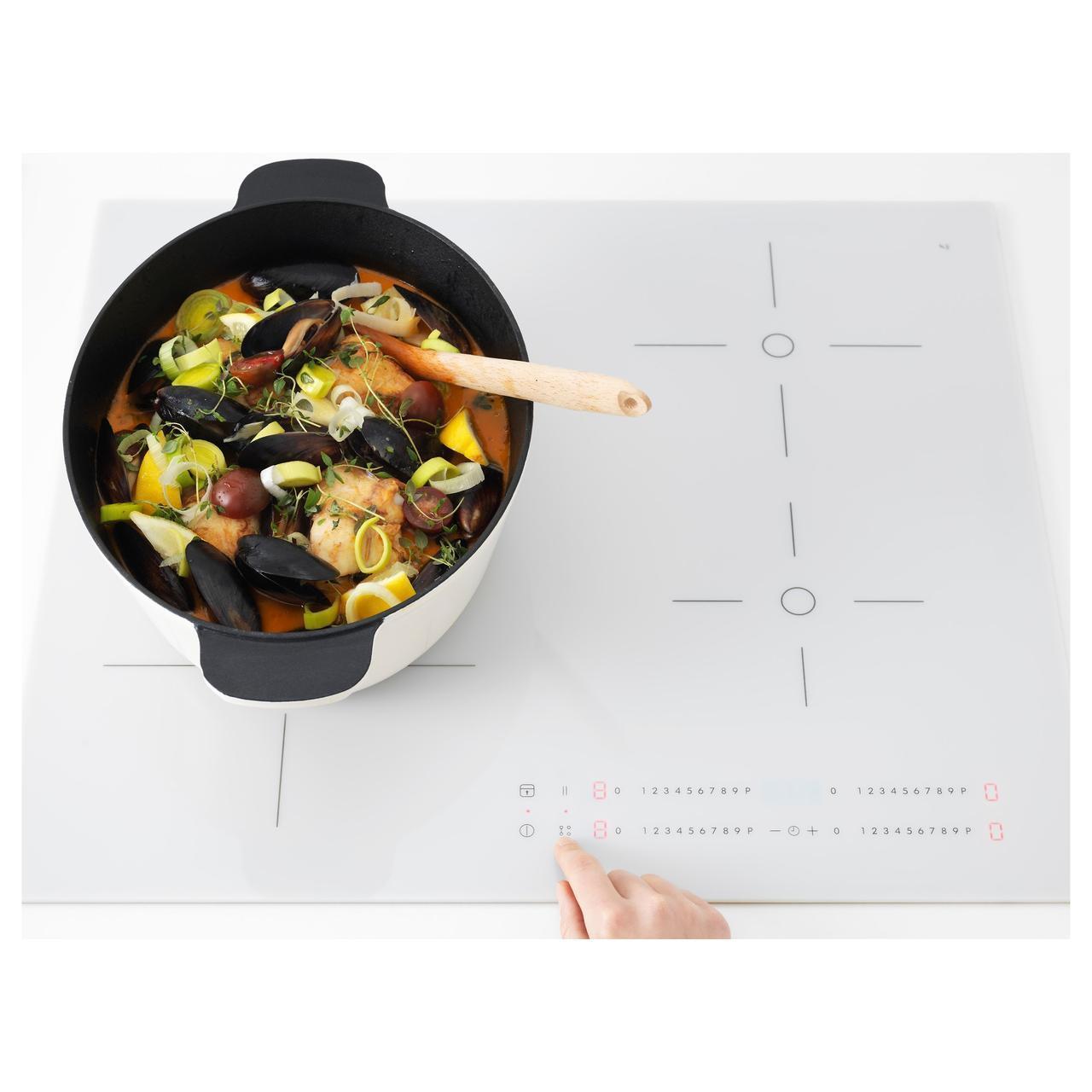 IKEA BEJUBLAD Индукционная варочная панель, белый (803.039.32), цена ...