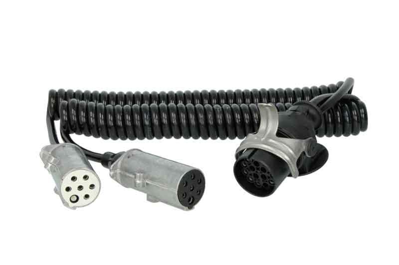 Спиральный кабель-адаптер прицепа со штекерами 15/7 PIN Types S/N HELLA ...