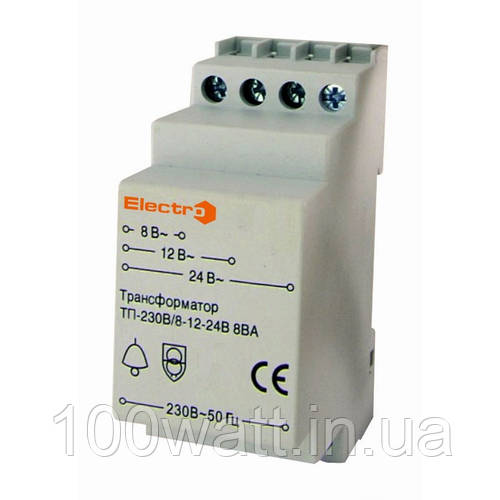 Трансформатор на din-рейку ПТ23024 8v-12v-24v Electro (ID#1025459889 ...