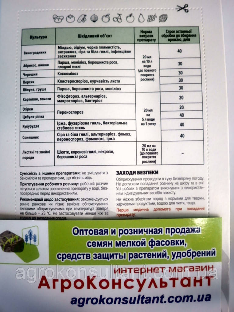 Фитал 20 мл ― системный фунгицид для газона, цветов, овощей, сада ...