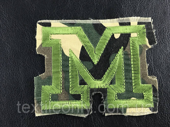 Нашивка буква М мілітарі 90x75 мм, ціна: 10 ₴, купити на Prom.ua