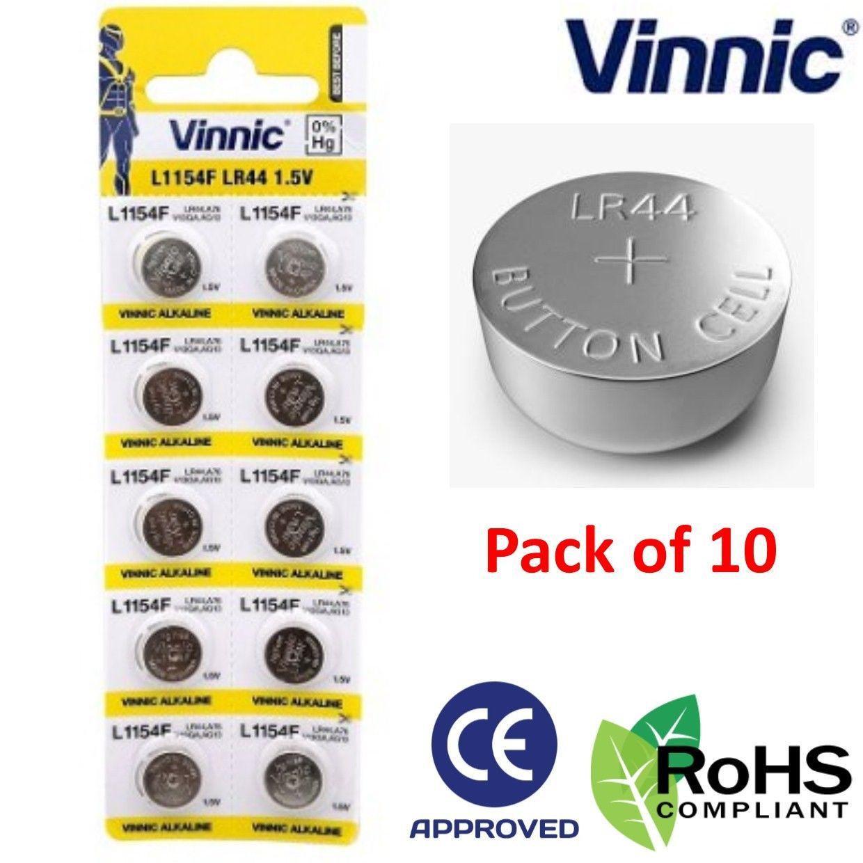 Батарейка Vinnic Alkaline 1.5v L1154F, LR44, A76, V13GA, AG13 (ID ...