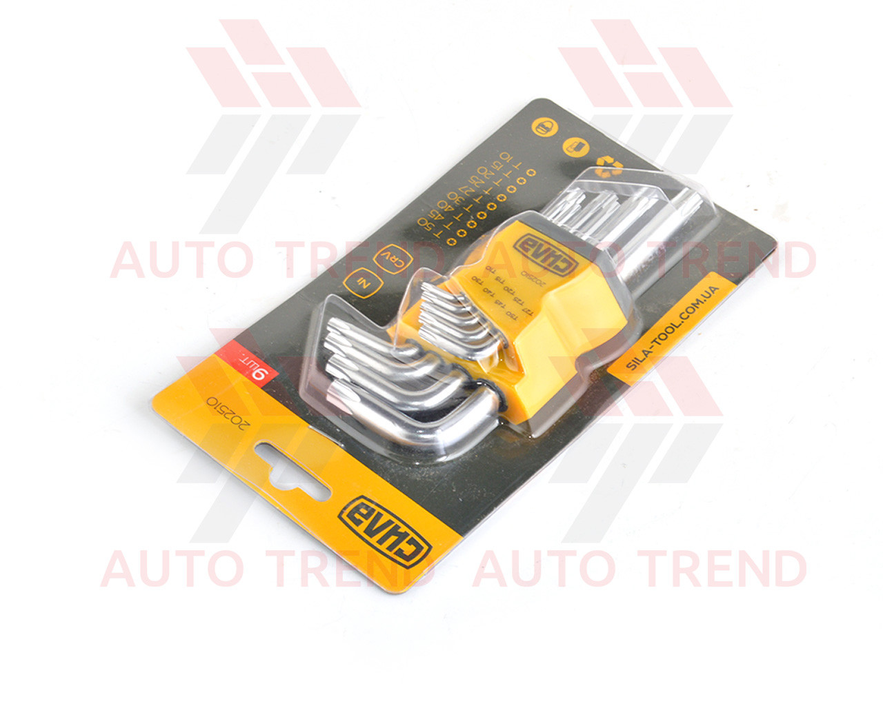 Набор Г-образных ключей Torx (Т10, Т15, Т20, Т25, Т27, Т30, Т40, Т45 ...