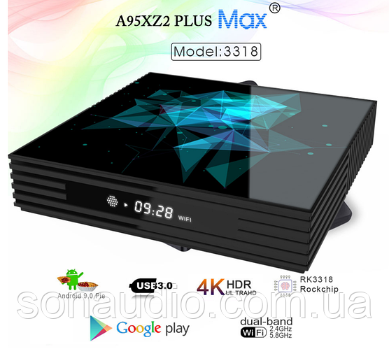 Смарт тв приставка на android A95X Z2 2/16Gb Android 9 Rockchip RK3318 ...