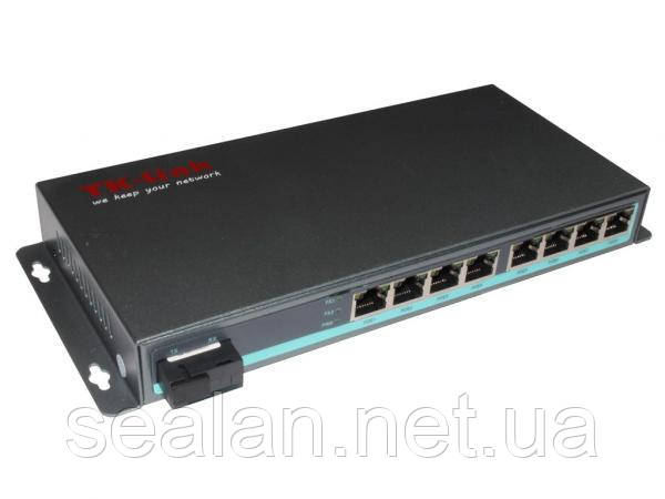 ПОЕ комутатор світч 8 POE x1Gb(100метрів)+1 SC.WDMx1Gb(Fiber)1310 TK ...
