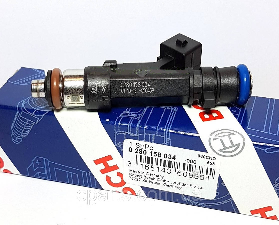 Форсунка топливная Dacia Sandero 1.4-1.6 8V (Bosch 0280158034)(высокое ...