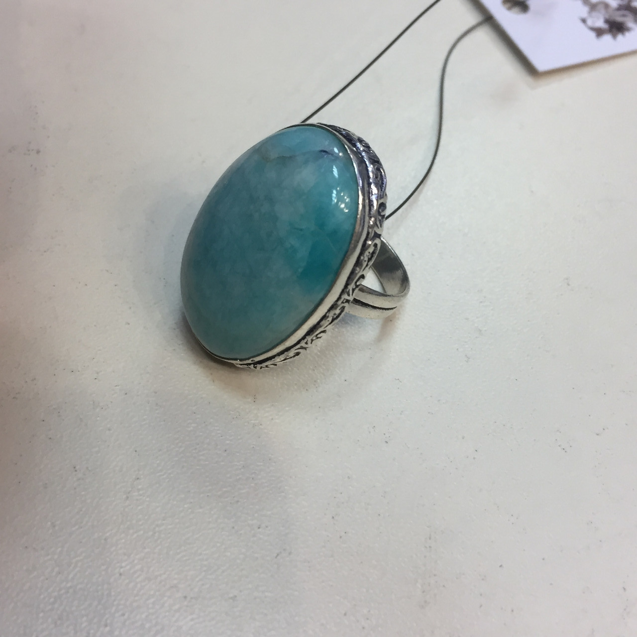 Аквамарин Кольцо с Аквамарином в Серебре 17.7 Размер Индия — Купить ...