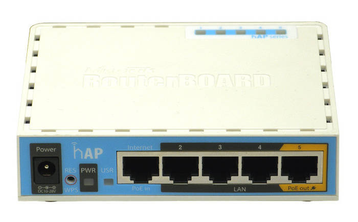 Купить MikroTik hAP RB951Ui-2nD (Wi-Fi 300M@2.4G, 2T2R, 5xLAN@100M, USB ...