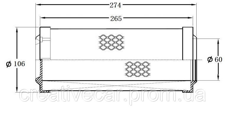 Фильтр воздушный на погрузчик Mitsubishi FG15-30N № 91B6100112 (ID ...