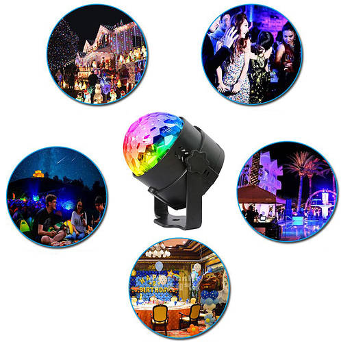 Диско шар с датчиком звука и стробоскопом Led Party Light с пультом от ...