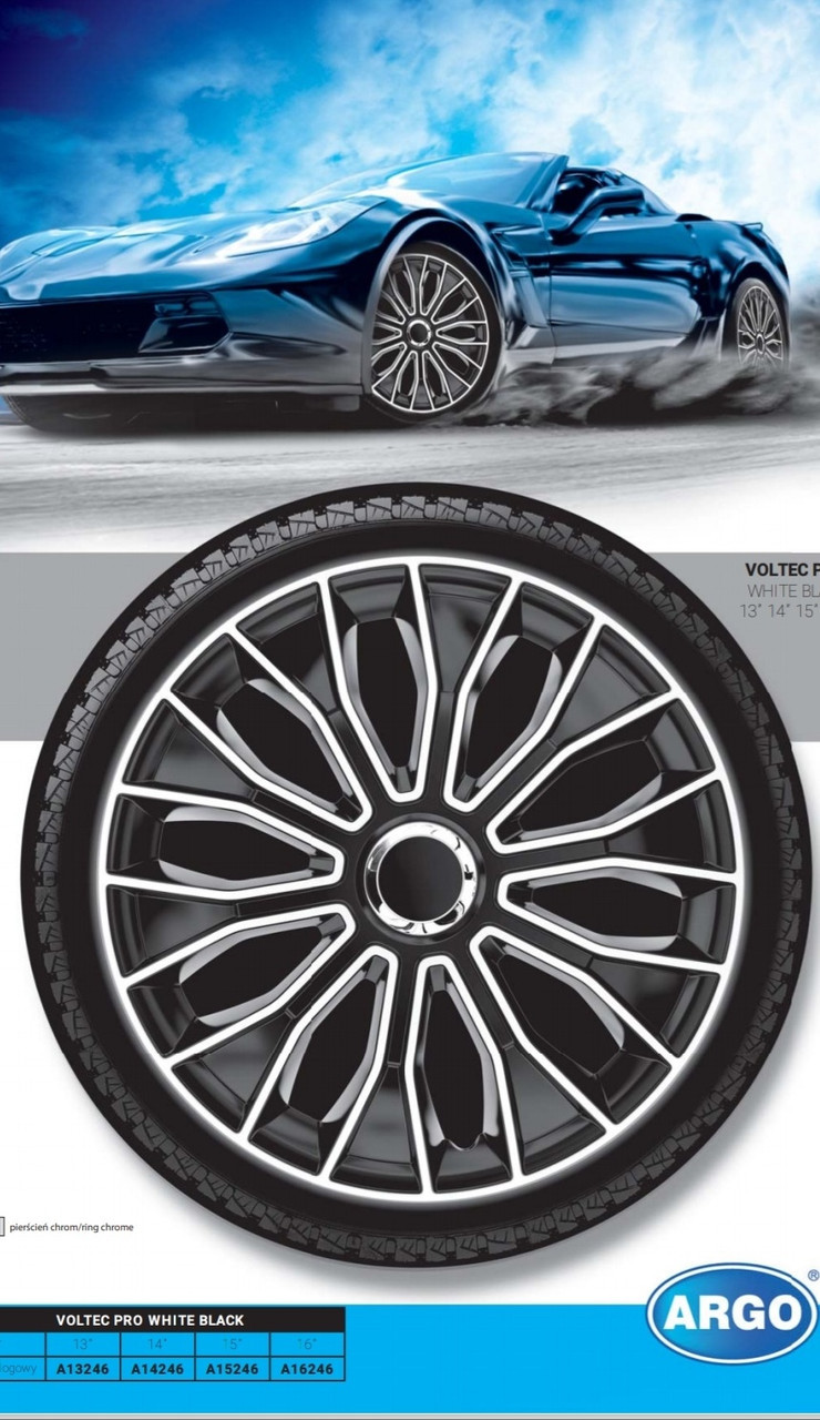 Ковпаки колісні Voltec Pro White Black R14 (ID#1075164159), цена: 700 ...