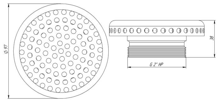 Водозабор для бассейна 8м3/ч РН2" нержавеющий, цена 1717.90 грн — Prom ...