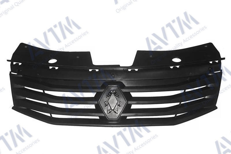 Решетка радиатора Renault Sandero 2008-2013 черн. без эмблемы (рено ...