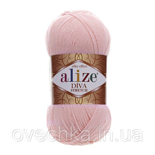 Пряжа Alize Diva Stretch 363 светло-розовый, цена 75 грн - Prom.ua (ID#1075562500)