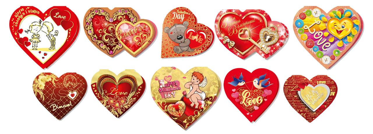 Купити Валентинки подвійні, комплект № 17 (50 штук) у Харкові від ...